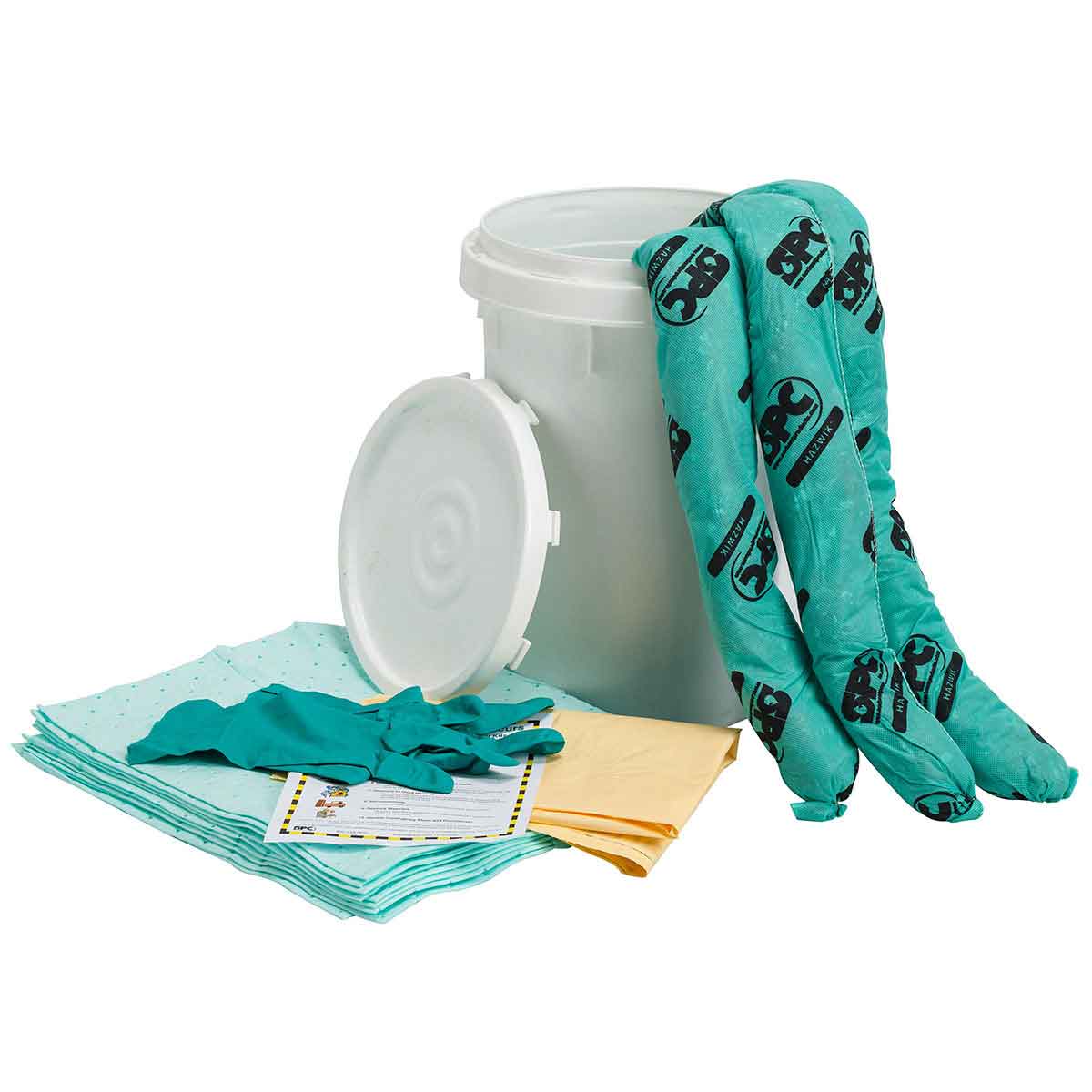 Brady SKH-BKT Brady SKH-BKT, HAZWIK 6.5-Gallon Bucket Spill Control Kit - Chemical Application ...