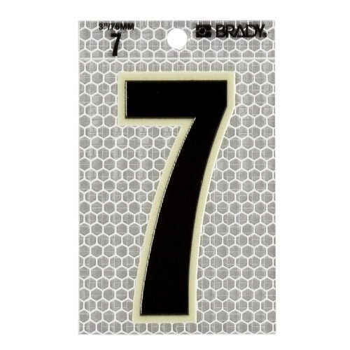 Brady 3010-7 Brady 3010-7 Glow-In-The-Dark-Ultra Reflective Number - 7 ...
