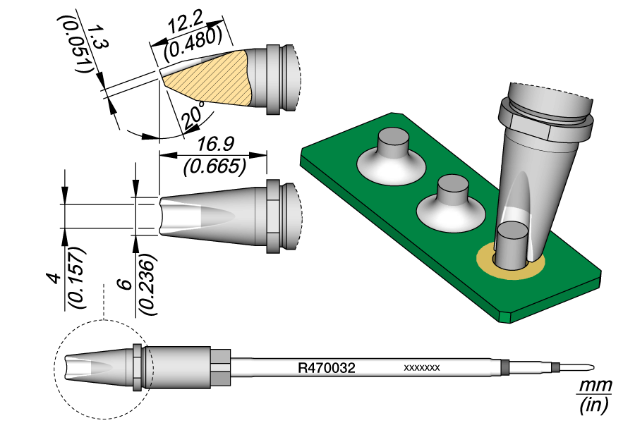 JBC Tools R470032 JBC Tools R470032, Cartridge Pin / Connector Ø 4 ...